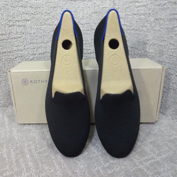 Rothy's | Shoes | Rothys The Loafer Black Solid Round Toe Slip On Shoes ...